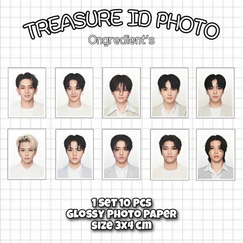 Treasure Ongreet's Pass Photo ID Photo 1 set of 9 pcs UNOFF | Shopee ...