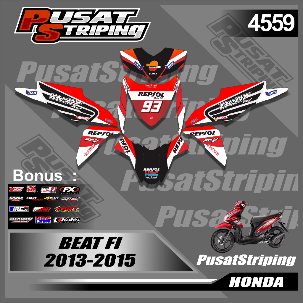 Decal Beat FI 2013-2015 Sticker Fullbody Decal Can List Variations Of ...