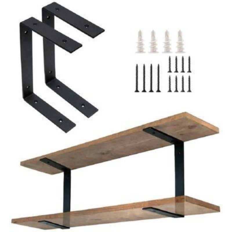 SIKU KAYU Angle IRON WALL SHELF STACKING / thick & strong / L IRON ...
