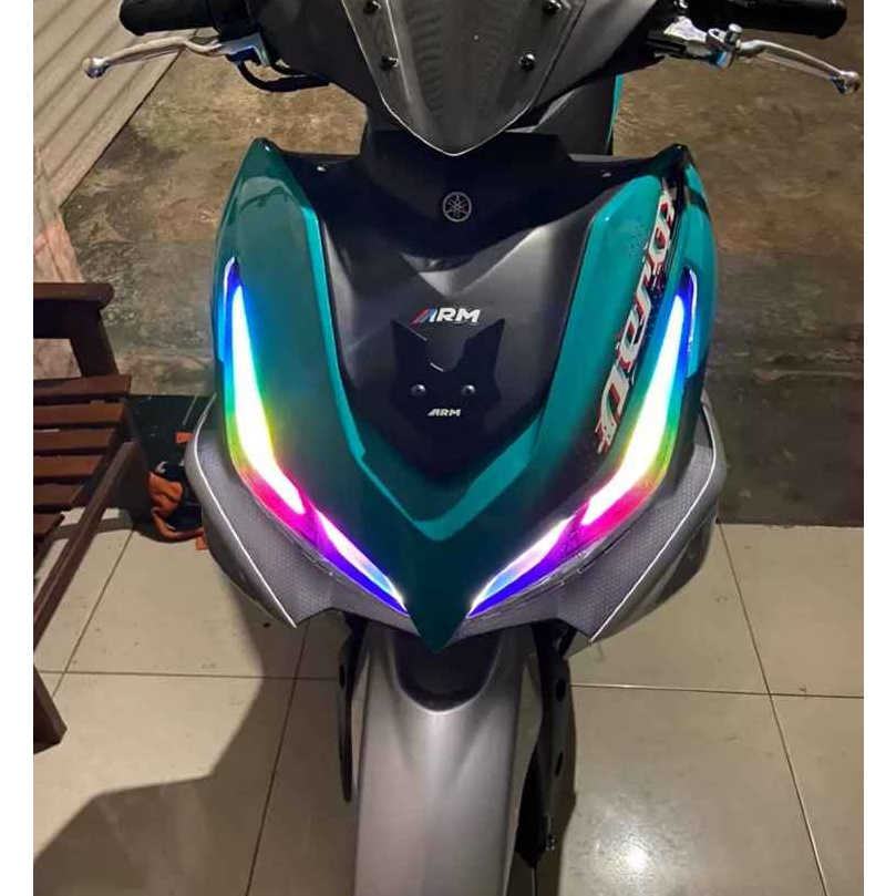Aerox NEW RGB Motorcycle Eyebrow Light Sticker/ AEROX NEW Motorcycle ...