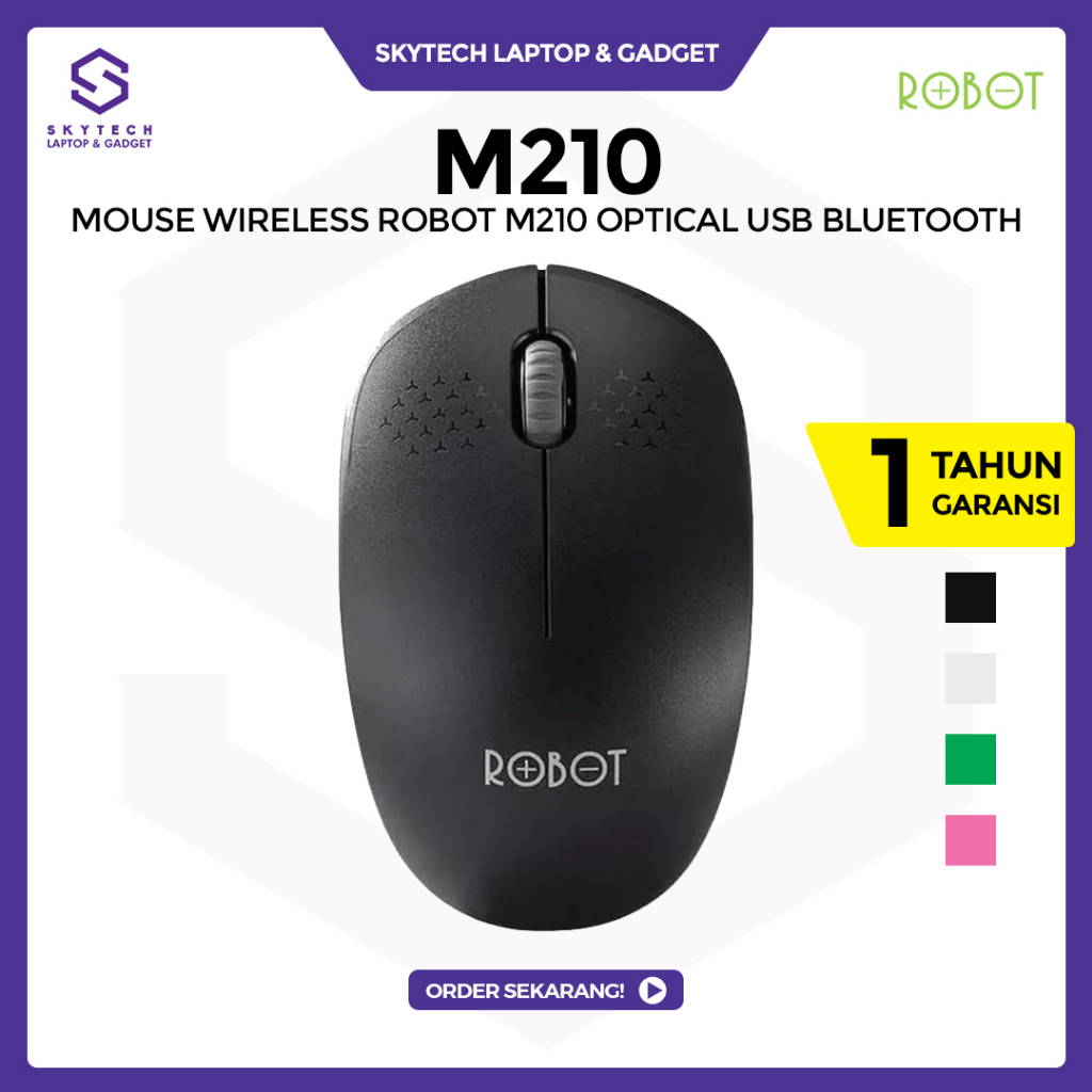 Mouse WIRELESS ROBOT M210 OPTICAL USB BLUETOOTH ORIGINAL Official ...