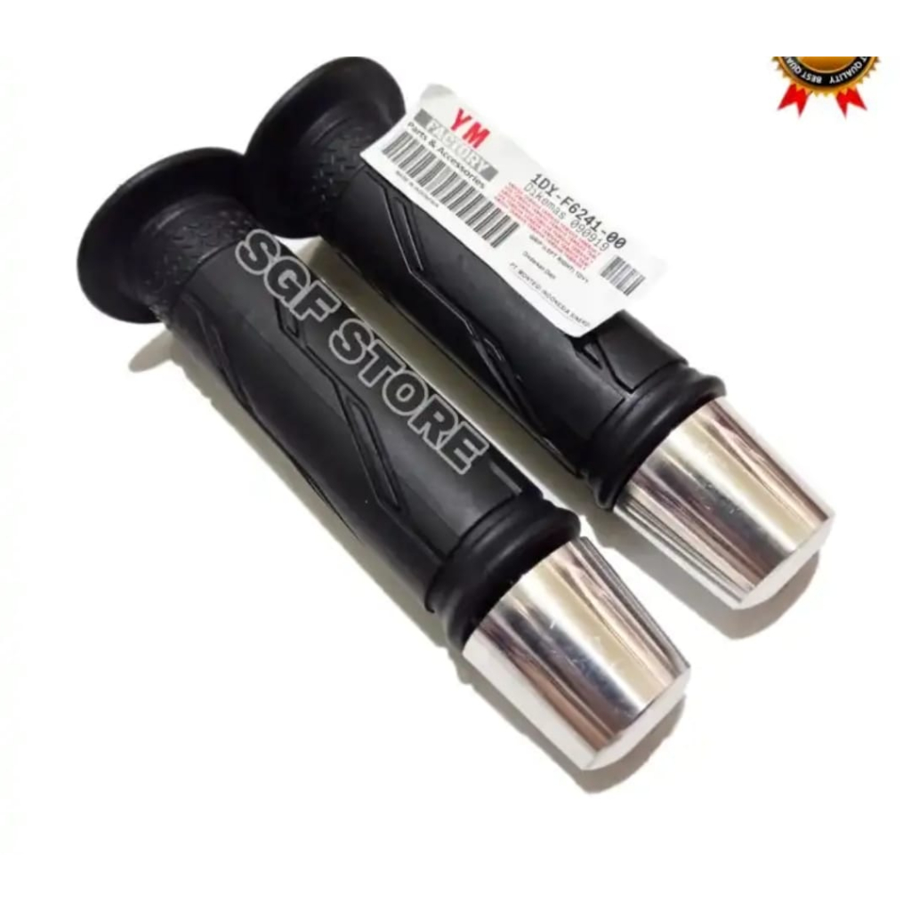 Original Yamaha handgrip grip plus chrome handlebar Mio nmax Lexi grip ...
