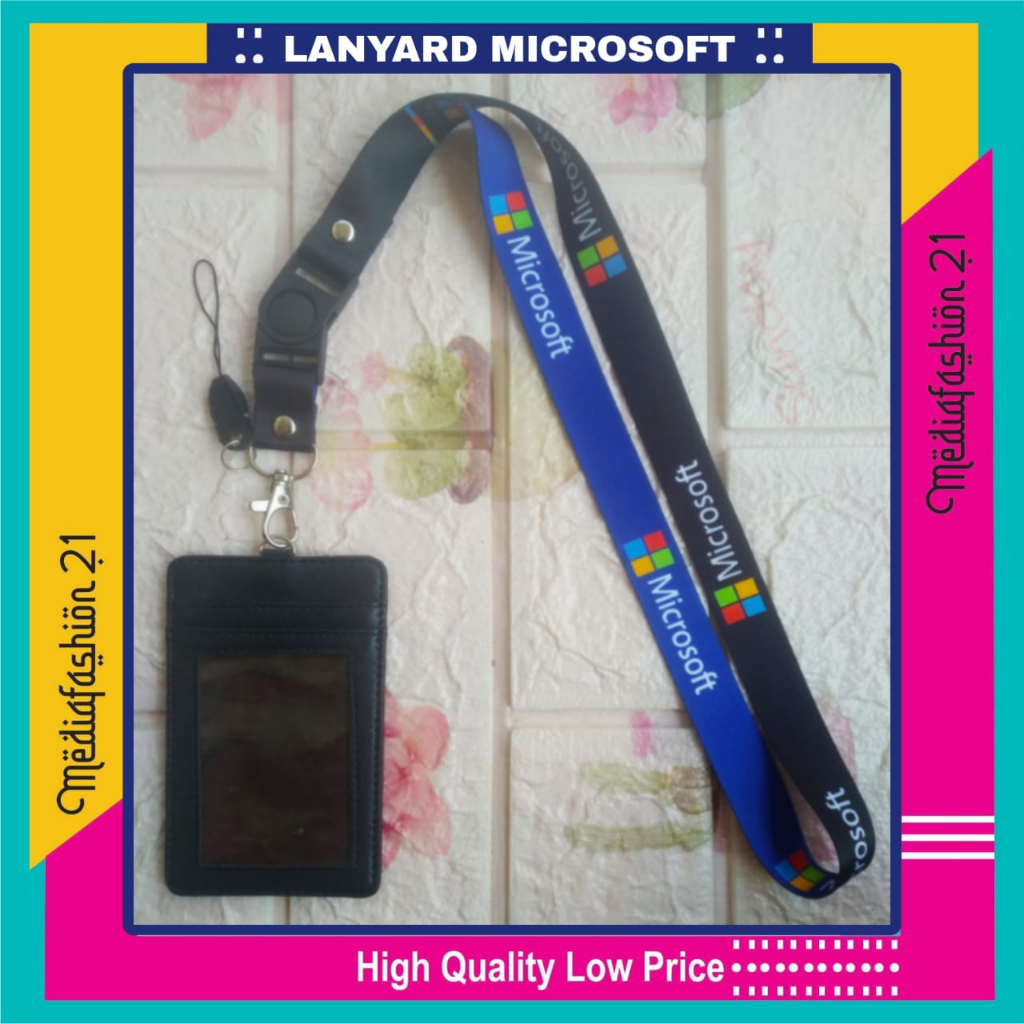 GANTUNGAN Microsoft ID Card Lanyard Free HP/Flashdisk Lanyard | Shopee ...
