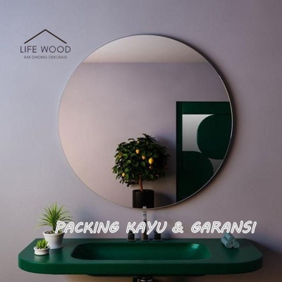 Aesthetic Wall Mirror Round Mirror Paste Mirror Makeup Mirror Hanging ...