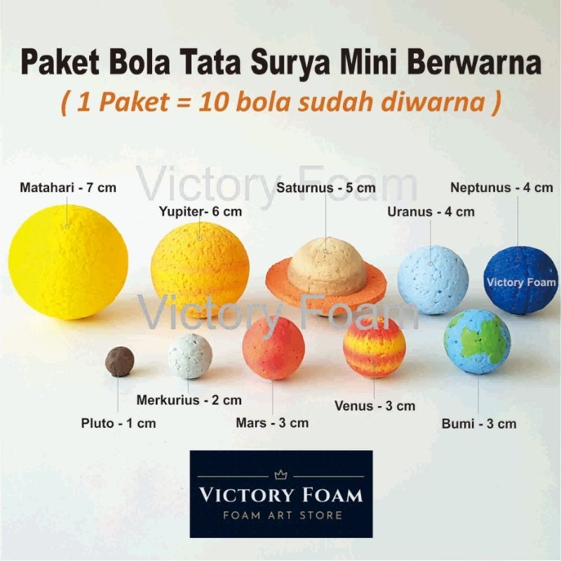Colored Mini Solar System Ball Pack | Shopee Malaysia