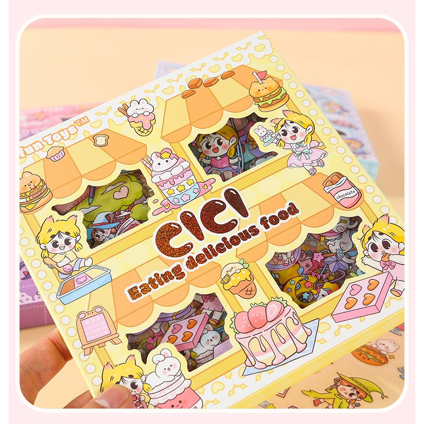 Small BOX Contains 100 Sheets Of Cute Waterproof Stickers Senmu Nono ...