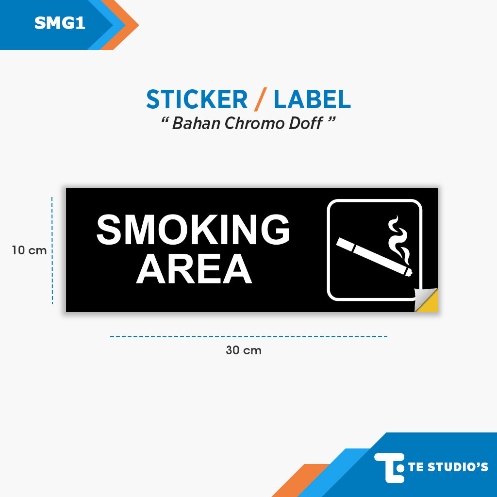 Smoking Area Sign Sticker Smoking Area Sign Sticker Wall Sign Caffe ...
