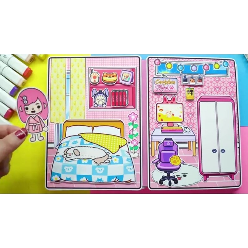 Toca Boca Educational Toys Paper book Paper Doll Toca Dog House 48th ...