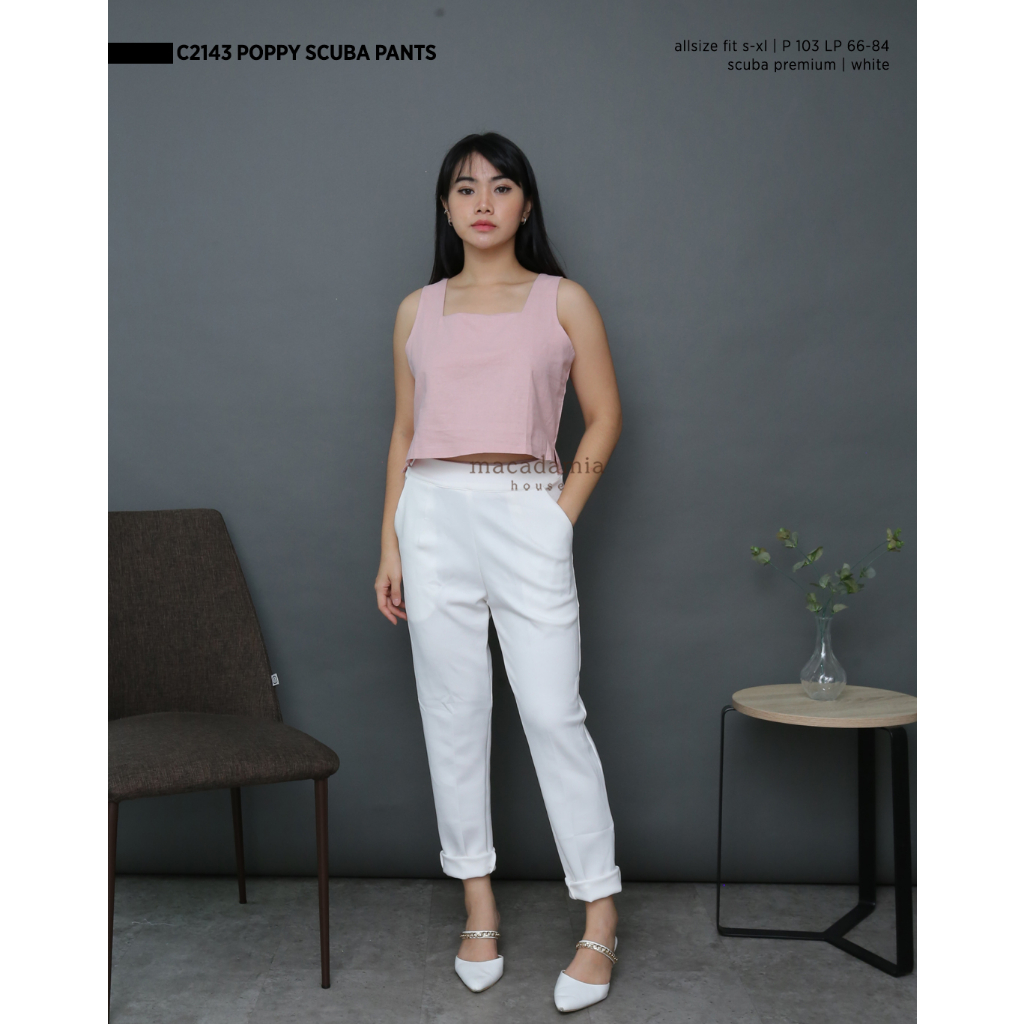 Macadamia House - C2143 Poppy Scuba Pants DIRGAHAYU | Shopee Malaysia