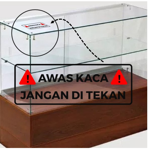 Glass Display Case Appeal Sticker | Watch Out Glass Stickers for ...