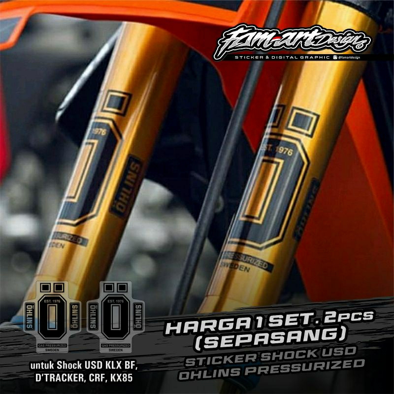 Sticker Shock USD Ohlins Pressurized, Super Glossy Transparent Maxdecal ...