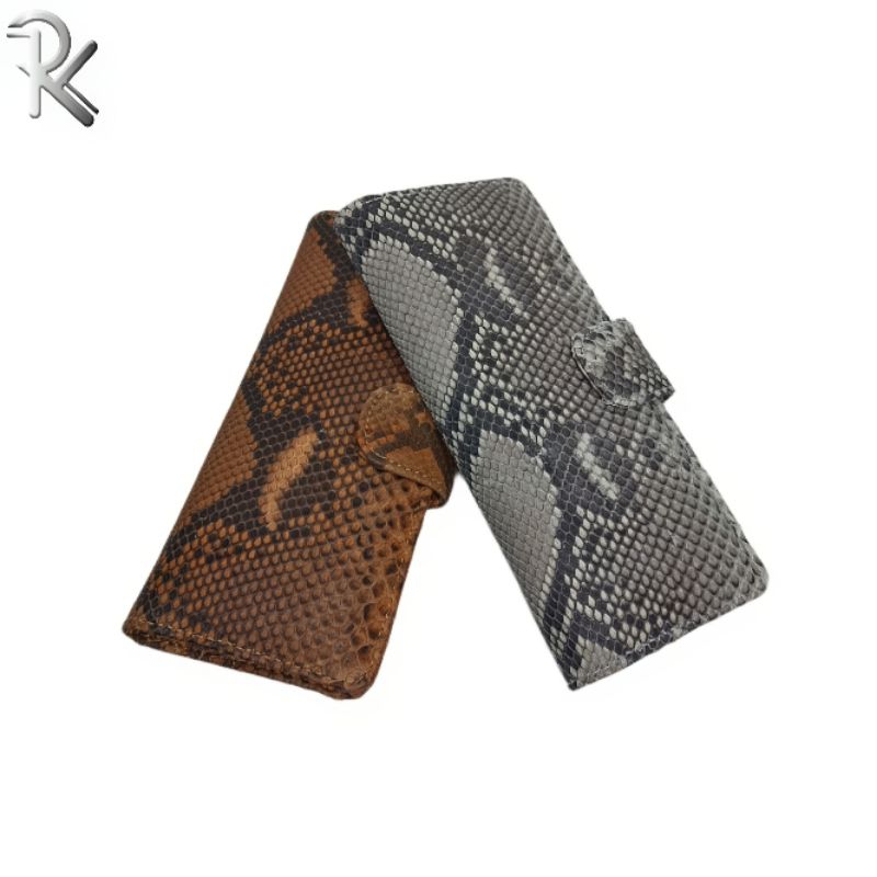 Genuine Leather Bifold Wallet Python&Lizard Folding Wallet | Shopee ...