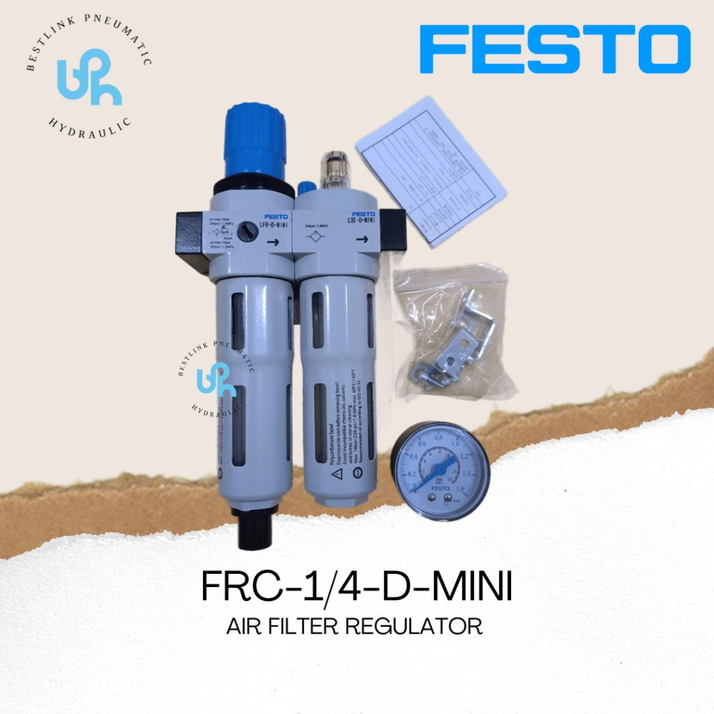Frc-d-mini/frc-1/4-d-mini FESTO AIR FILTER REGULATOR LUBRICATOR UNIT | Shopee Malaysia