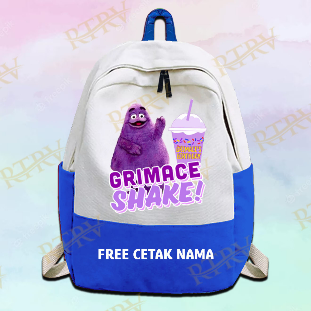 Grimace Shake Children's School Bag Backpack | Shopee Malaysia