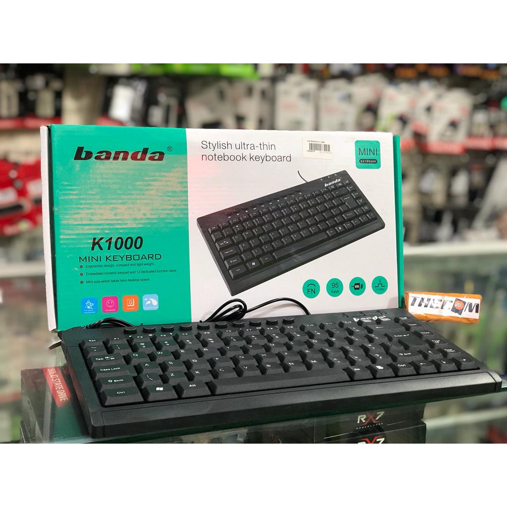 HITAM Original BANDA K1000 USB mini Keyboard - black | Shopee Malaysia