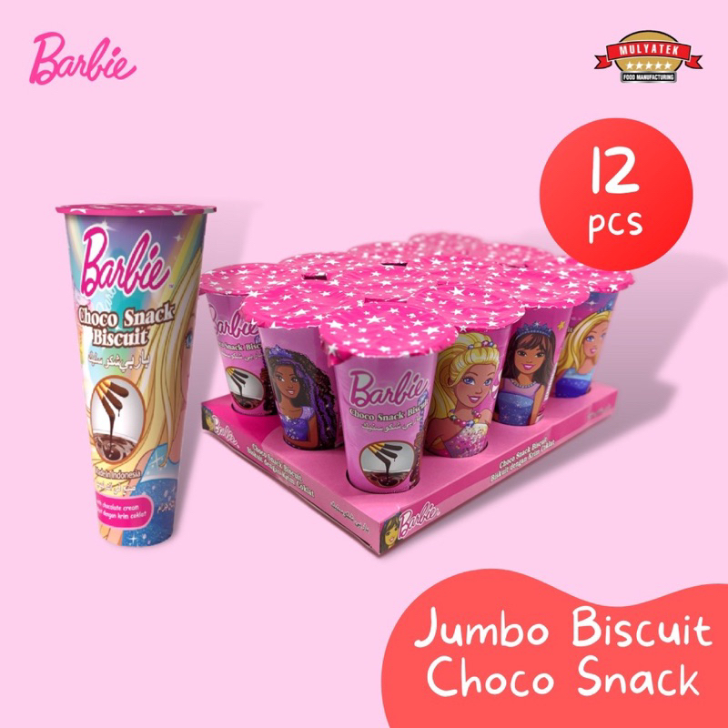 Barbie Chocolate Snack Jumbo Chocolate Biscuit Stick 45 gr - 12 pcs ...