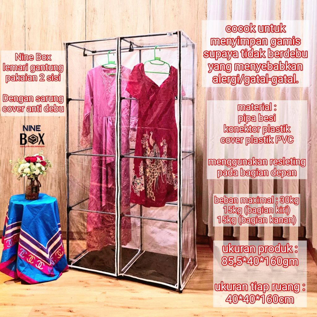 Nine BOX Robe Hanging Rack/Hanging Wardrobe/Hanging Wardrobe/Hanging ...