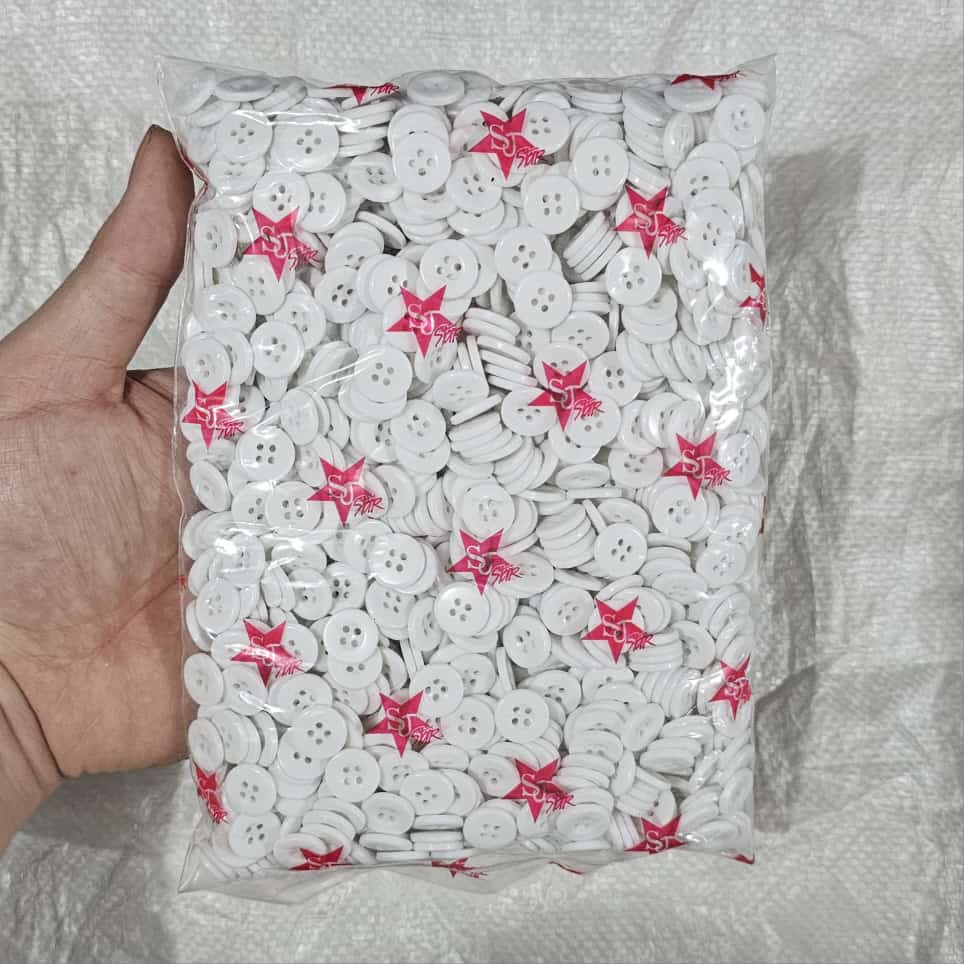 PUTIH KEMEJA White Shirt/Hem/Shirt Buttons 13mm/1,3cm/20L @9 gross ...