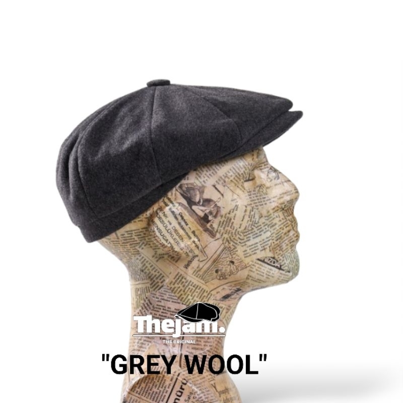 Thejam. Gatsby hat wool laken grey | Shopee Malaysia