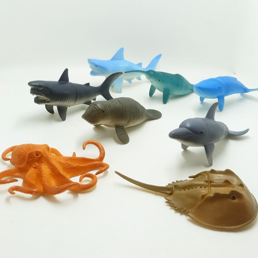 Children's Toys Sea Rubber Animals Under Water World Figures Dolphins ...