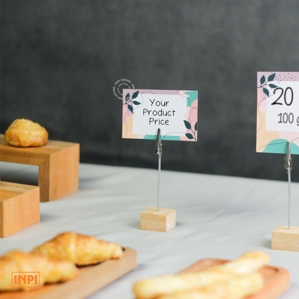 KAYU Wooden price tag - product price tag - price sign system | Shopee ...