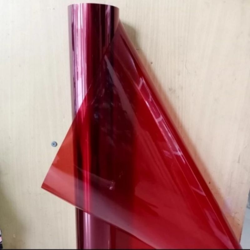 MERAH Monokote Covering Film Transparent Red 60cc x 100cm Plastic Cover ...