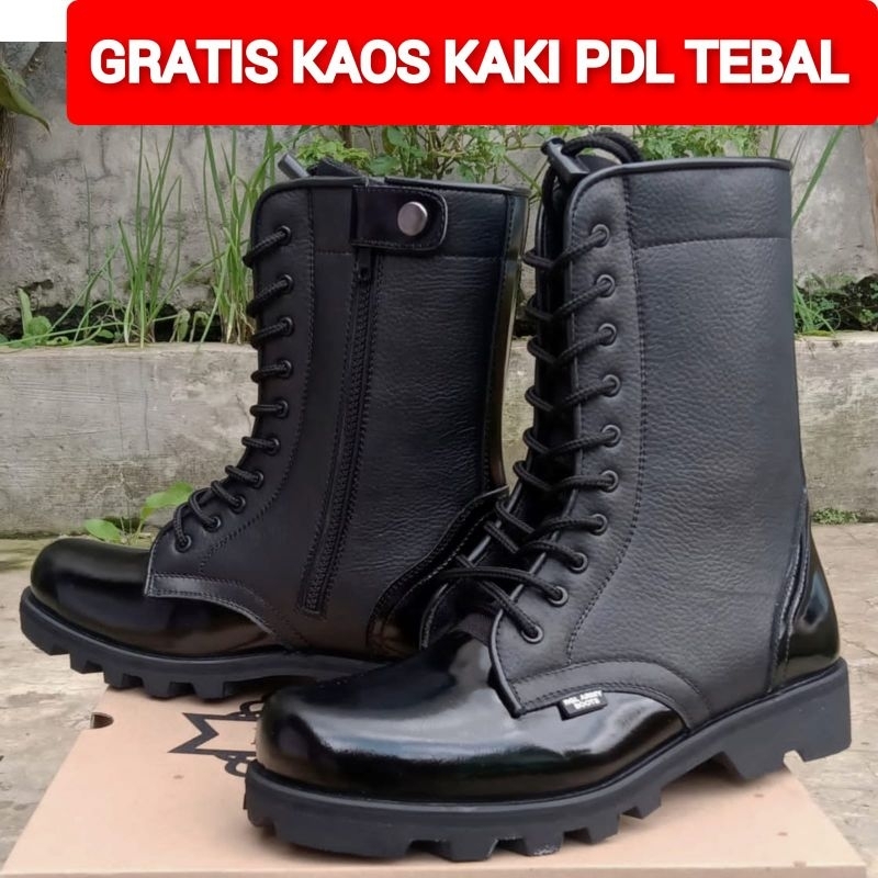 Pdl TNI POLRI SECURITY Shoes Genuine Cow Leather Brand RGL PDL Field ...