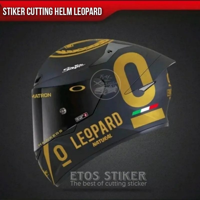 Leopard helmet sticker cutting helmet sticker | Shopee Malaysia
