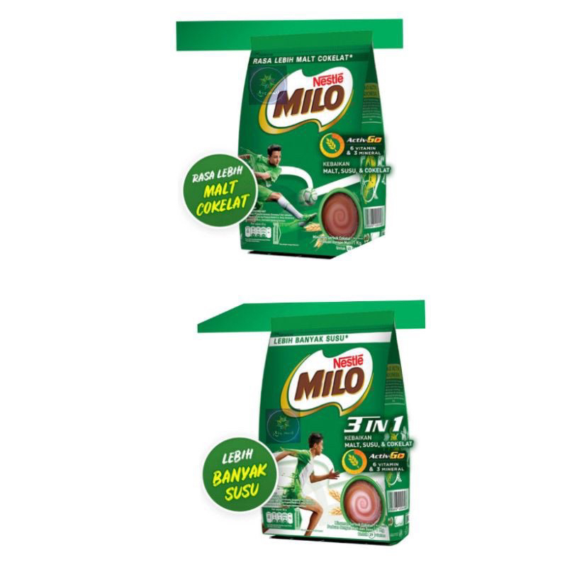 Nestle Milo 3in1 ACTIV-GO 800gr/NESTLE Milo ACTIV-GO 800gr Wrap Pouch ...