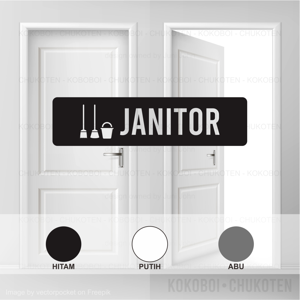 Janitor Door Stickers Office Restaurant Cafe Sign Stickers Cutting ...