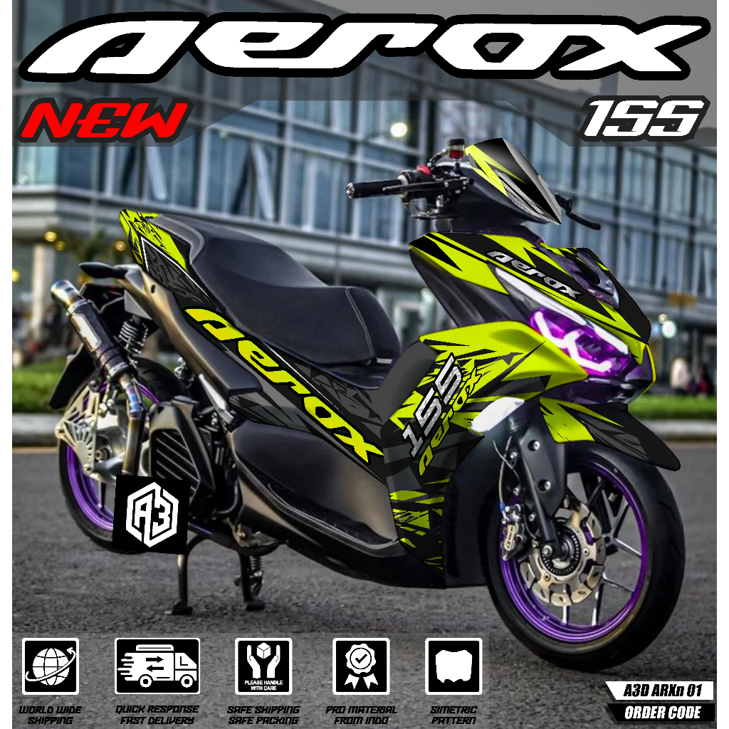 (C0D) Sticker Decal Aerox 155 New Full Body Custom Dekal Sticker Aerox ...
