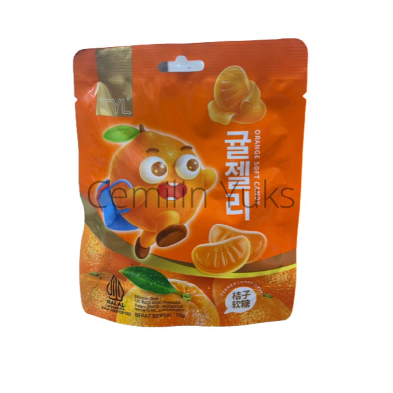 Tyl Orange Soft Candy 70g Soft Candy Orange Flavor Halal | Shopee Malaysia