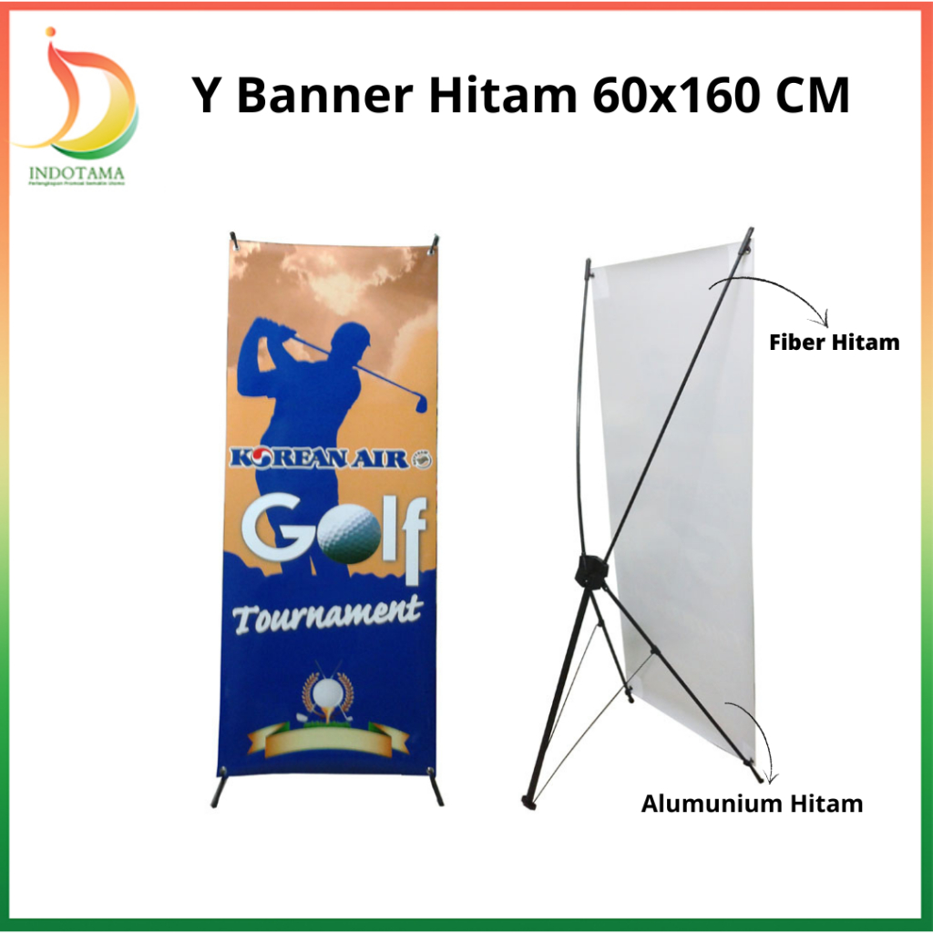 HITAM Stand Y banner/Standing banner (60x160 cm) Black Aluminum ...