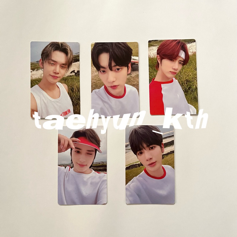 Txt MIDSUMMER SUNRISE RED VERSION PHOTOCARD YEONJUN SOOBIN BEOMGYU TAEHYUN HUENINGKAI TOMORROW X ...