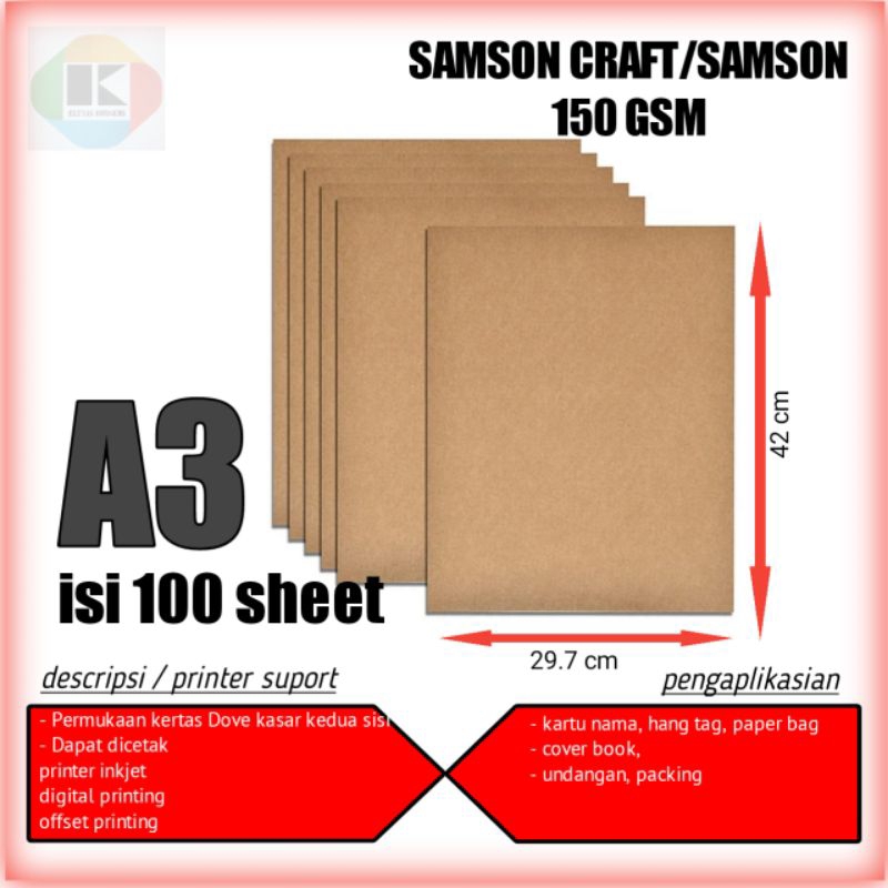 Samson craft paper A3 150gsm thick Samson craft paper 150gsm A3 ...
