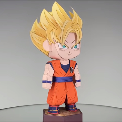 Diy paper pattern Papercraft Dragon Ball goku | Shopee Malaysia
