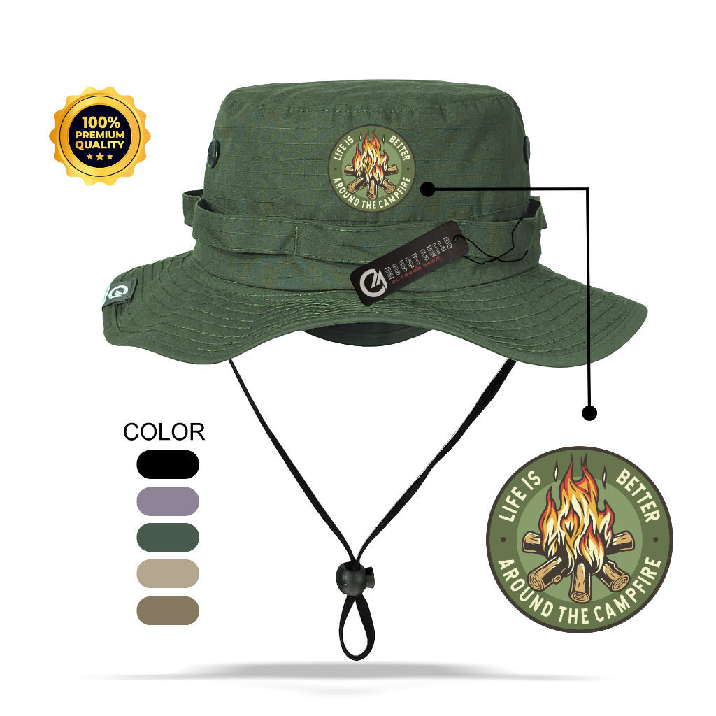 Jungle HAT OUTDOOR JUNGLE HAT Men Women RIPSTOP PREMIUM QUALITY CAMPING ...