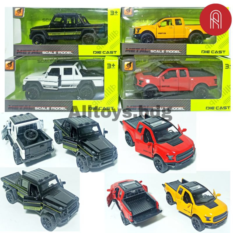 Ford Raptor Pickup Car / Mercedes-Benz Amz-G600 1:36 miniature DIECAST ...