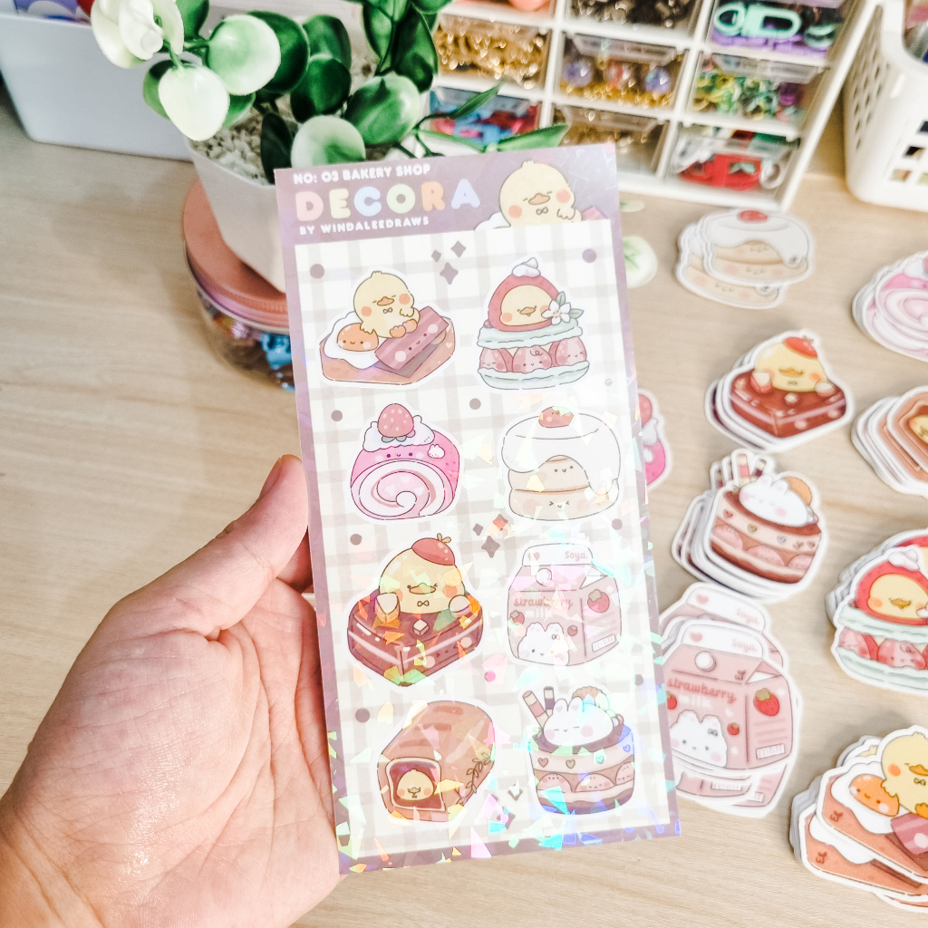 Bakery Shop Decora Series | Windaleedraws Deco Planner Holographic ...