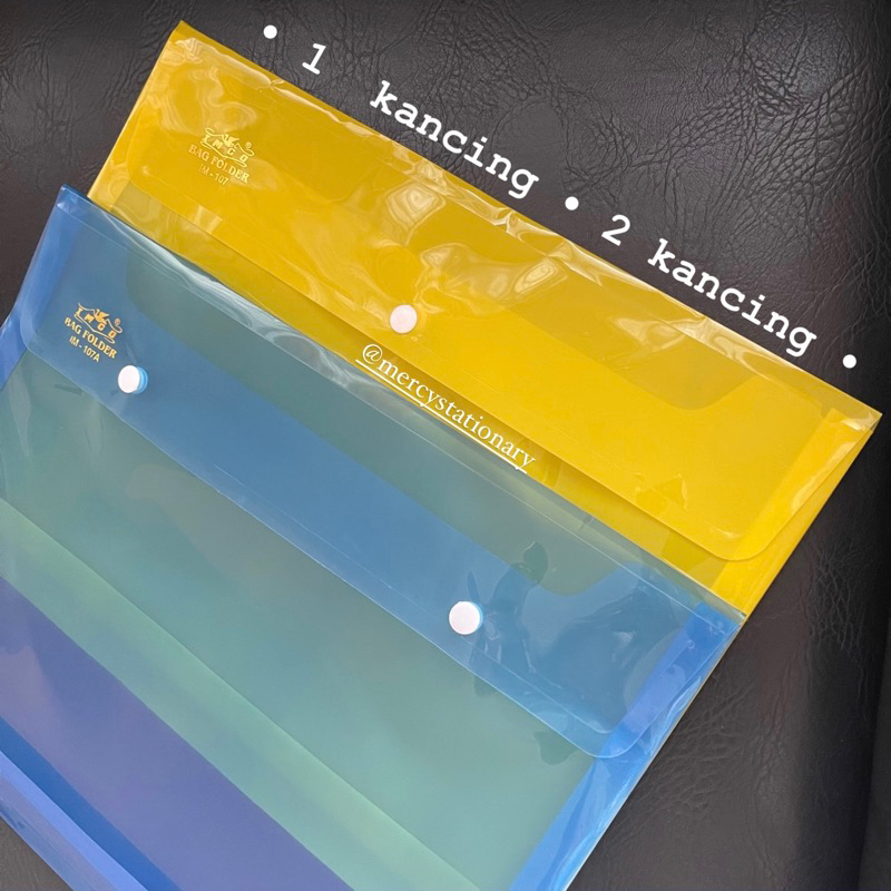 Plastic Folder 1 Button 2 Buttons Folio Bag Folder Imco | Shopee Malaysia