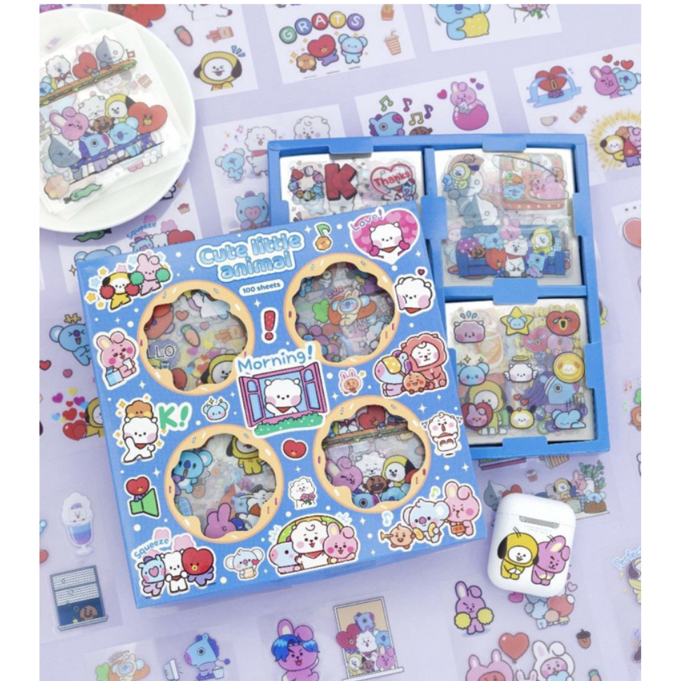 - Sticker Waterproof Sticker Masu Sticker Momo Korea Contents 100pcs ...