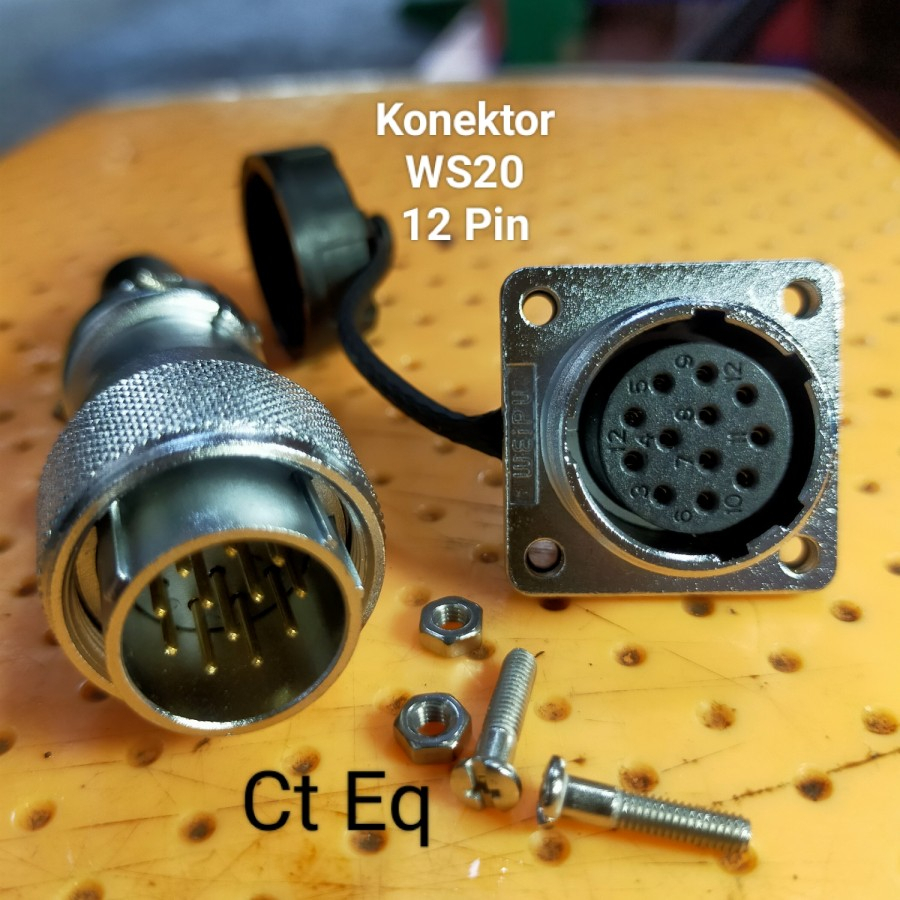 Connector WS20 12 pin Plug n Socket Cable Panel Mount 12 pin Connector ...