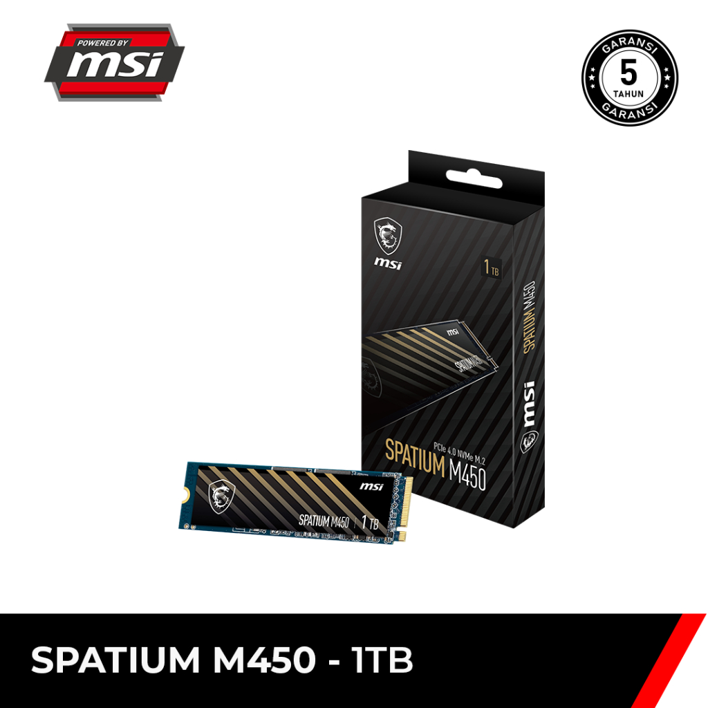 Msi SSD Spatium M450 V1 1TB PCIe 4.0 NVMe M.2 | Shopee Malaysia