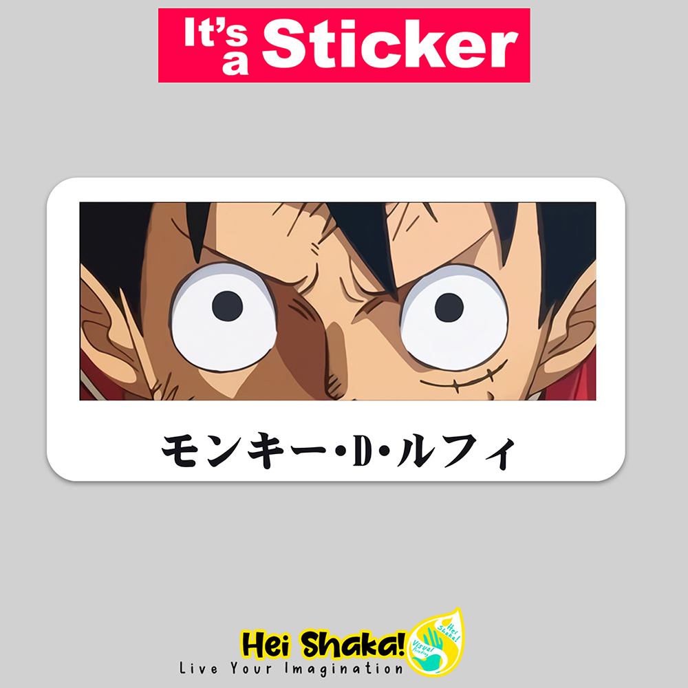 Luffy Eye Contact One Piece Sticker Waterproof Vinyl Sticker | Shopee ...