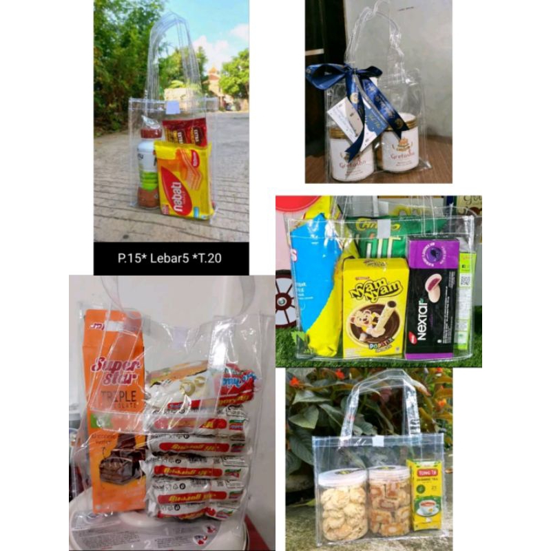 Transparent mica bags, transparent goodie bags, hamper bags, Eid hamper ...