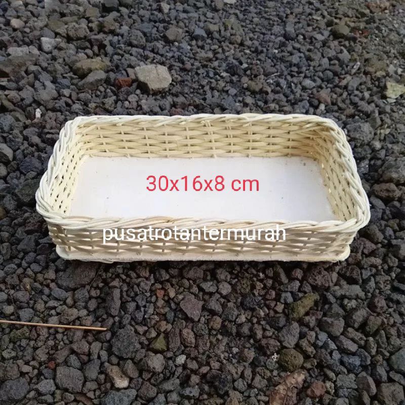 Box rattan parcel basket 30x16x8 cm fruit basket souvenir basket ...