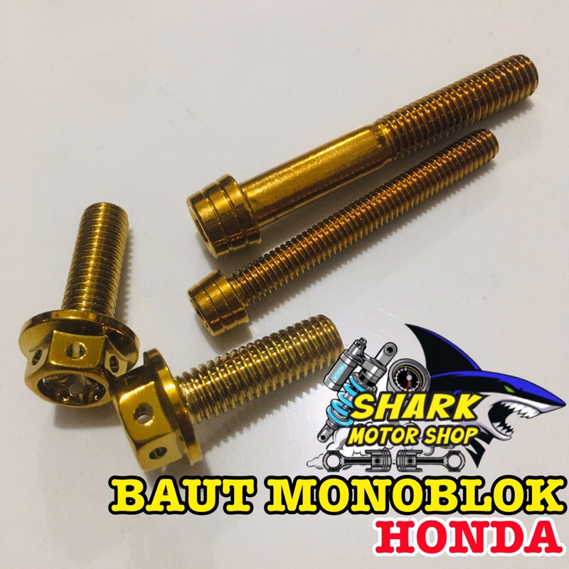 Honda Monoblock Bolts FLOWER Cone Caliper Bolts SET 4pcs | Shopee Malaysia