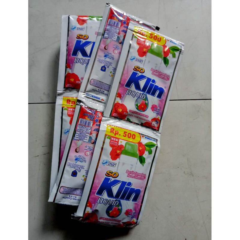 SO KLIN LIQUID DETERGENT LIQUID RENCENG (12 SACHETS) (PACKAGING 500 ...