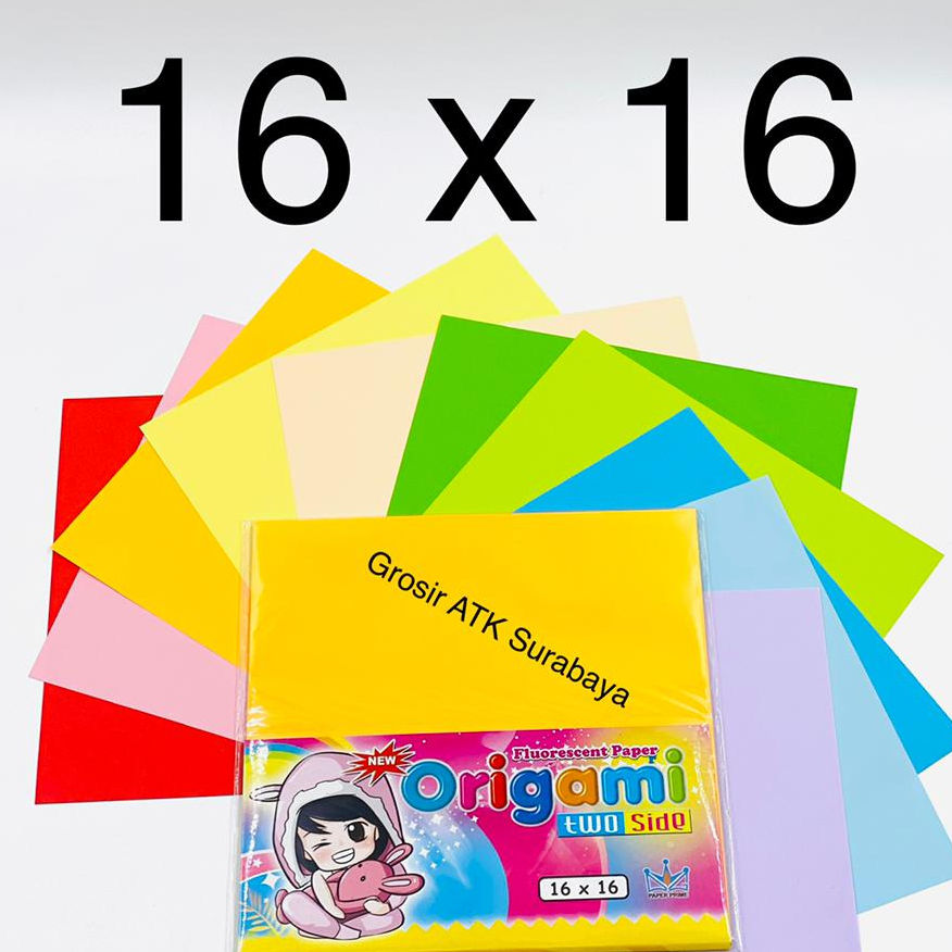 Folding PAPER PRIME 2 SIDES 16 x 16 / Reversible Fluorescent Color ...
