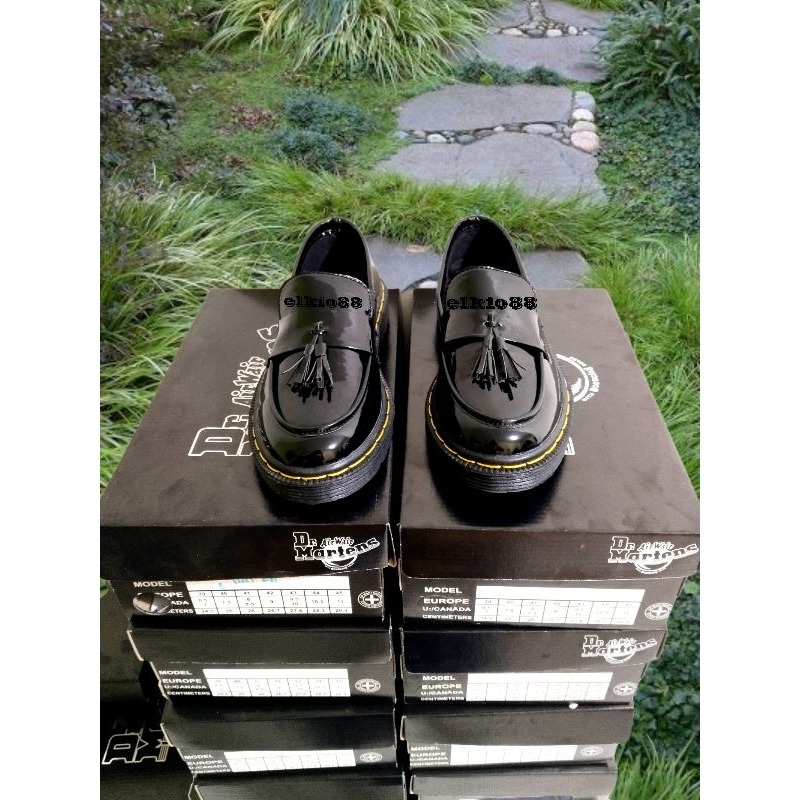 PREE BOX DR. MARTENS UNISEX PANNY LOAFER LOAFERS GLOSSY SLIP-ON SHOES ...